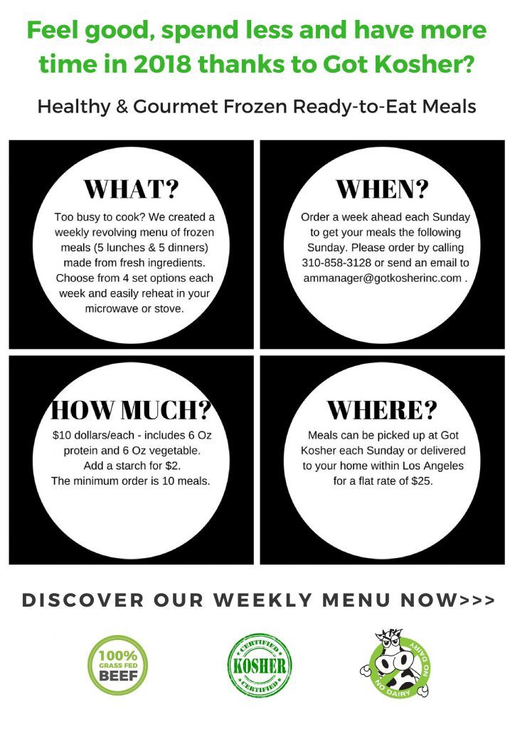 Frozen Meals Program - Got Kosher Bakery